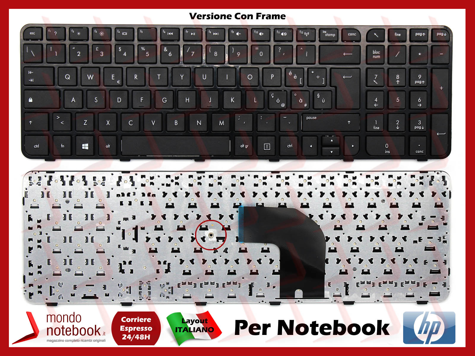 Tastiera Keyboard Per Notebook Hp Compaq G6 2000 Series P N V132446ak2